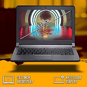 13.3 Inch Laptop HD Screen, Intel Core i3 5th Gen Processor, 8GB DDR3 RAM, 120GB SSD, Inbuilt Webcam, HDMI, Wi-Fi, Bluetooth, Windows 10 Pro (Renewed)