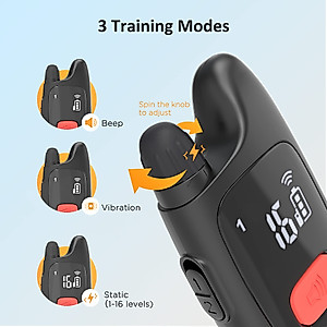 PATPET Dog Shock Collar with Remote - Waterproof Dog Training Collar for Small Medium Large Dogs with Beep, Vibration and 16 Static Levels Shock