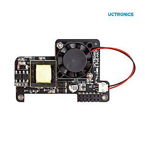 UCTRONICS PoE HAT for Raspberry Pi with Cooling Fan, IEEE 802.3af-Compliant, 5V 2.5A Power Over Ethernet Board for Raspberry Pi 4B/3B+