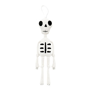Halloween Decor Throw Pillows: Cute Plush Skeleton Halloween Pillow, Halloween Stuffed Skull Pillow Human Skeleton Decorations Indoor for Kids Home Sofa Bed Office Couch Living Room (18inch)