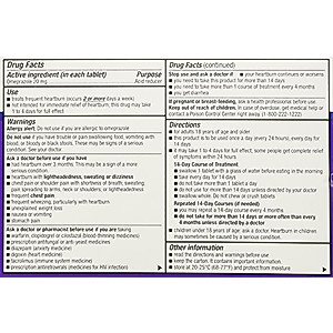 Equate Omeprazole 20 Milligram, Acid Reducer, Delayed Release, 42 Tablets