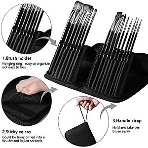 VIKEWE Acrylic Paint Set, 44 Piece Professional Painting Set, Includes 24 Acrylic Paints, 16 Pcs Paint Brushes with Case,Paint Knife and Art Sponge for Watercolor, Oil, Artists, Students and Kids