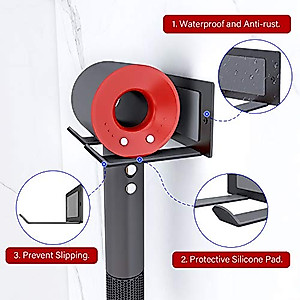 Hair Dryer Holder,FLE Blow Dryer Holder Wall Mounted Fit for Most Hair Dryers