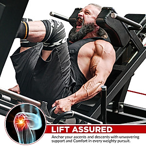 RDX Knee Wraps Pair Weightlifting, IPL USPA Approved, 78” Elasticated Straps for Gym Workout Squats Powerlifting, Compression Support, Men Women WOD Training, Squatting Leg Press Bodybuilding