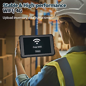 MUNBYN 2023 New Rugged Android Tablet with Zebra 2D SE2707 Scanner and New Rugged Android Tablet, 8-inch Rugged Tablet Android 10 Industrial 700 nits