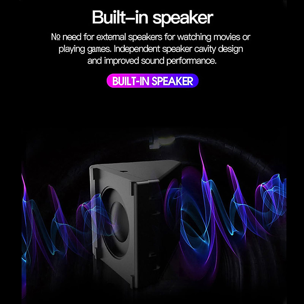 WiFi Blue-Tooth Projector, Native 1080P HD Projector Home Video Projector, Portable Wireless Projector Supports Outdoor Mobile Power Supply, Compatible with TV Stick/Computer/Smartphone (Black)