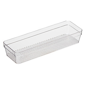 Oggi Clear Drawer Organizer - 3" X 9" - Ideal for Organizing Kitchen Drawers, Office, Desk, Silverware, Kitchen Utensils, Cosmetics and Bathrooms