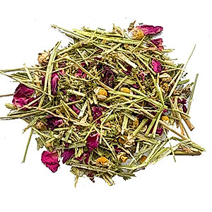 Herbal Calming Forage (2 Ounces): Premium Rabbit Food, Hay for Guinea Pigs Food, Chinchilla Food, Hamster Treat Made with Timothy Hay & Organic Herbs (2 Ounces)