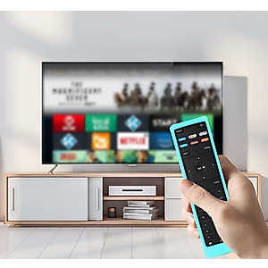 TOKERSE Glow Case for Vizio XRT136 / Vizio XRT140 Remote Control - Silicone Cover for VIZIO XRT136 XRT140 Smart TV Remote Control Replacement Holder Skin Sleeve Case Cover Glow in The Dark - Blue