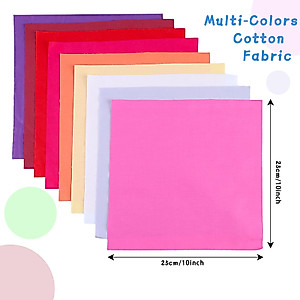 40Pcs 10in x 10in Cotton Fabric DIY Making Supplies Quilting Patchwork Fabric Fat Quarter Bundles DIY for Quilting Patchwork Cushions Cotton Fabric for Patchwork