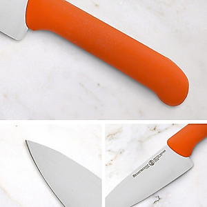 Messermeister Petite Messer 5” Chef’s Knife, Orange - German 1.4116 Stainless Steel & Ergonomic Handle - Lightweight, Rust Resistant & Easy to Maintain