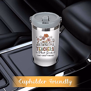 Soeufnwhf Teacher Tumbler Cup, 30oz Stainless Steel Travel Coffee Mug, Best Teacher Gifts for Women & Appreciation Week, Back To School