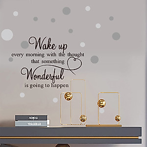Motivational Art Quotes Wall Decals, Inspirational Sayings Words with Dots Wall Stickers, Vinyl Letters Motto Wall Décor, Removable DIY Sign Wall Mural for Bedroom, Living Room, Home Decoration
