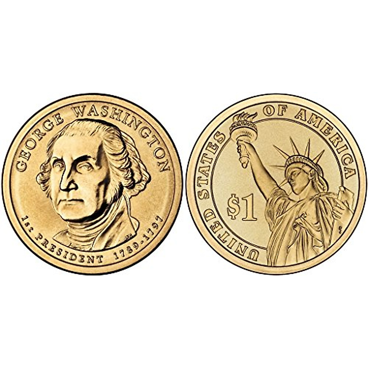 2007 P George Washington, 25-coin Bankroll of Presidential Dollars - LOOK for EDGE ERRORS! Uncirculated