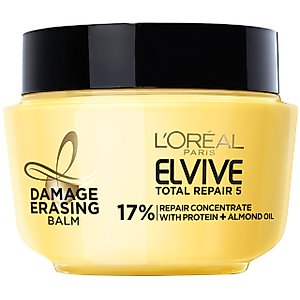 L’Oréal Paris Elvive Total Repair 5 Damage-Erasing Balm with Almond and Protein, 8.5 Ounce