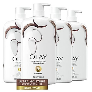 Olay Ultra Moisture Body Wash with Coconut Oil, 30 fl oz (Pack of 4)