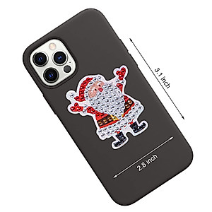 30 PCS Christmas Gem Diamond Art Painting Stickers Kits for Kids,5D DIY Diamond Mosaic Stickers by Numbers Crafts Set for Children, Boys and Girls,Creative Handmade Art Craft Gift