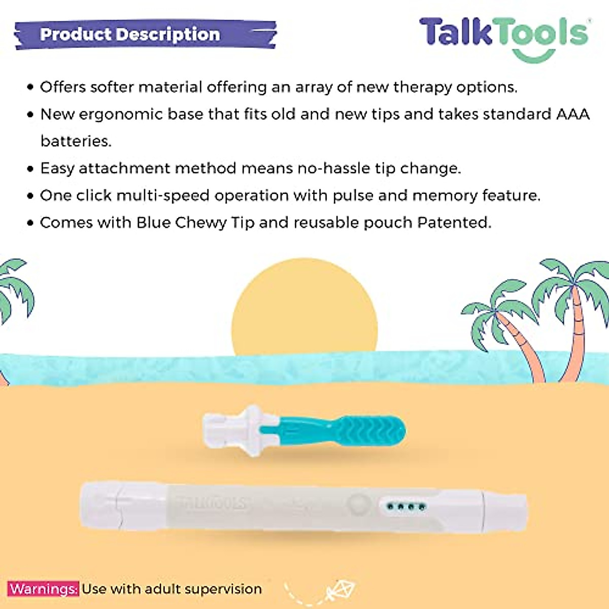 TalkTools® Sensi (White) Oral Sensory Therapy Tool for Speech and Feeding