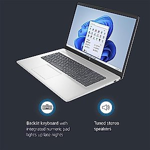 HP 2023 Newest 17 Laptop, 17.3" FHD Display, Intel Core i5 1335U Processor (Beat i7-1255U) up to 4.6GHz, 12GB RAM, 512GB SSD, Wi-Fi 6, Backlit Keyboard, Numeric Keypad, Windows 11 Home