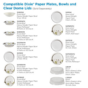 Dixie Ultra Heavy-Weight 20 oz. Paper Bowl by GP PRO (Georgia-Pacific), Pathways, SX20PATH, 500 Count (125 Bowls Per Pack, 4 Packs Per Case)