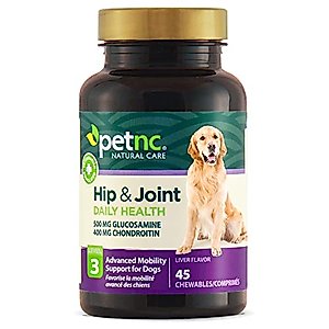 PetNC Natural Care Hip and Joint Health Advanced Chewables for Dogs, 45 Count