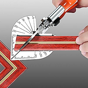 Keadic 7Pcs Multi Angle Miter Shear Cutter with Wrench and Upgrade Spare Blades, Quarter Round Cutting Tool for Wire Troughs, Soft-cut Corners (45 Degree to 135 Degree)