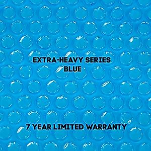 Harris C.R.S. Heat Retention Solar Covers for In-Ground Swimming Pools | Retain Sun/Solar Heat by Lowering Your Evaporation Rate Up to 75% | (14' x 28', Heavy Series Blue)