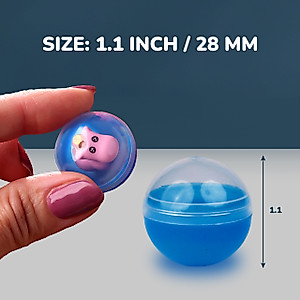 Capsule Vending Machine Translucent Round Capsules Empty 100 pcs 1.1 inch - Gumball Machine Capsules Bulk Party Favors Containers - Easter Basket Stuffers Gifts Pinata Stuffers DIY Craft Supplies
