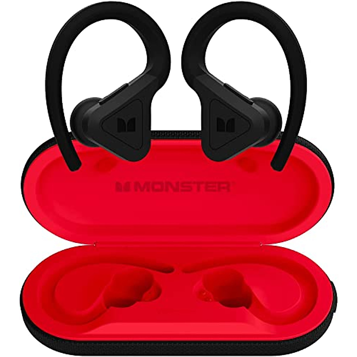 Monster DNA Fit Wireless Bluetooth Earbuds - Noise Cancelling Earbuds with Wireless Charging Case & Built-in Microphone, Water Resistant Bluetooth Headphones & Ear Buds
