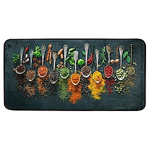 Cooking Herbs Spices Kitchen Rugs Kitchen Mat Bath Rug Floor Door Mats Non Slip Doormat Soft Runner Carpet Home Decor 39 X 20 Inch