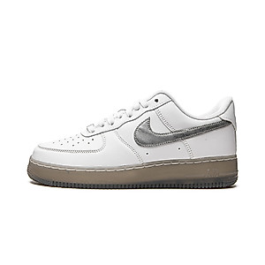 Nike men and womens Air Force 1 DX3945 100 White/Metallic Silver - Size 13