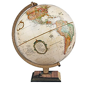 Replogle 12" Antique World Classic Globe with square base 12"/30cm diameter
