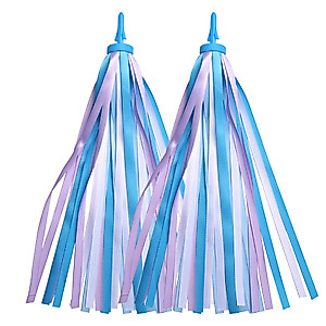 Paliston 1 Pair (2pcs) Bike Handlebar Streamers Scooter Grips Streamers Tassel Ribbons for Boys Girls Style 5