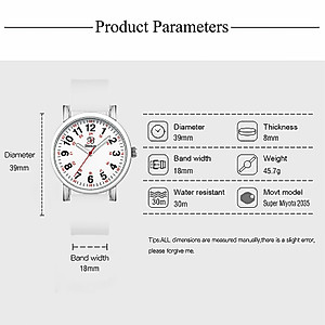 Blekon Original Nurse Watch for Medical Professionals and Scholars – Various Scrub Colors, Easy Read Dial, Military Time with Second Hand, Silicone Band, 3 ATM Water Resistant