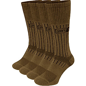 281Z Army Demi Season Breathable Over The Calf Uniform Boot Socks (Coyote Brown)(X-Small 4 Pairs Pack)