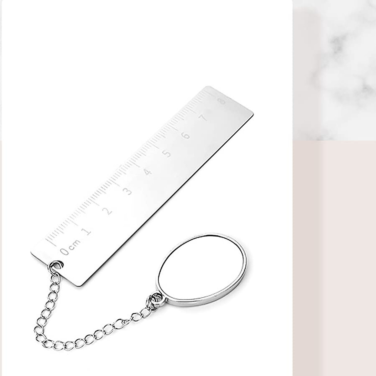 ARFUKA Bookmark Stainless Steel Reading Metal Ruler Bookmark Reading Bookmarks Page Marker Book Marker Gift for Students Teachers Reading Pack of 2