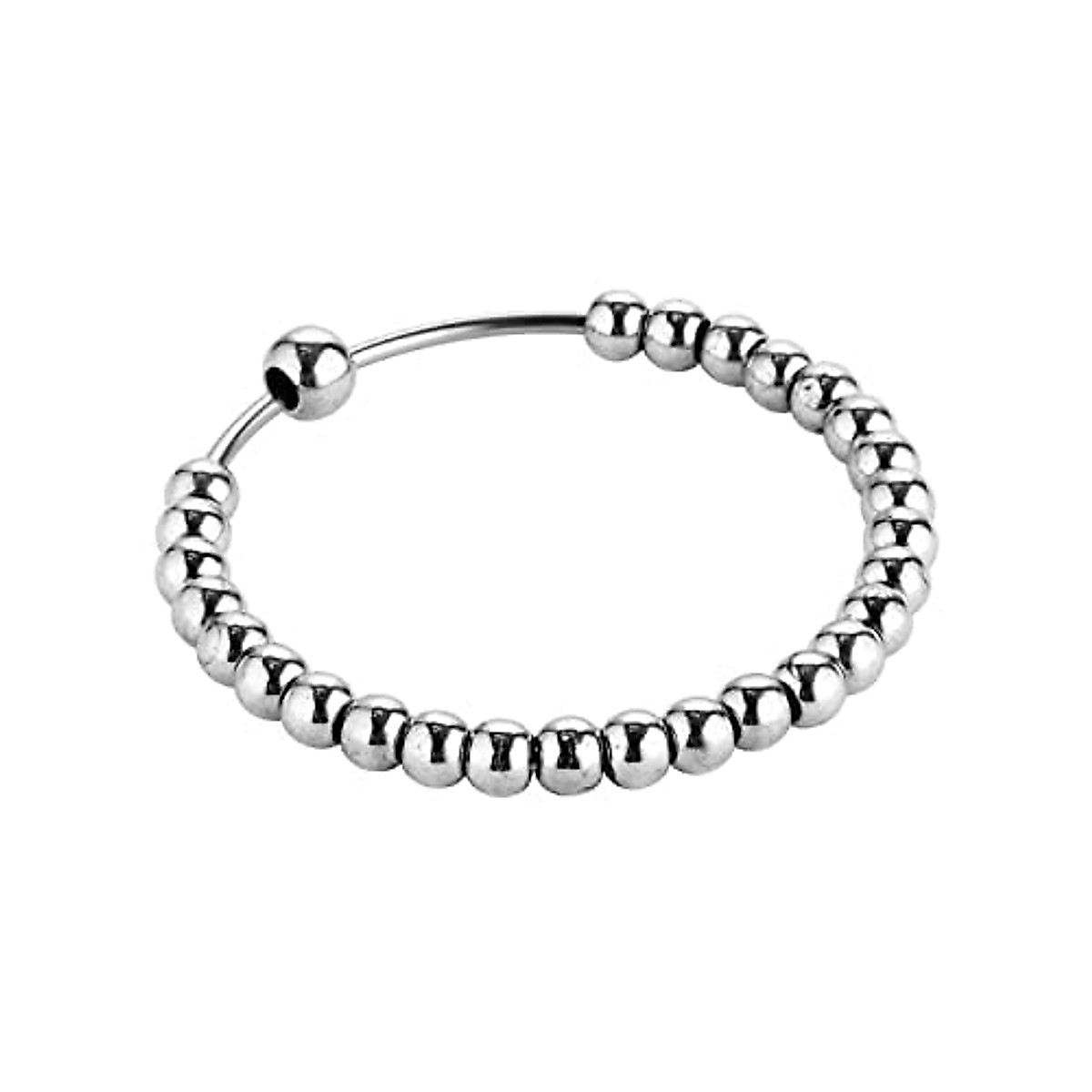 Imagine Mart Sikh Religious Simran Beads Kada For Men & Women Silver (2-8)