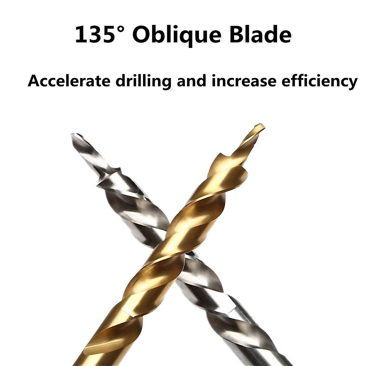 OCGIG 3/8" Pocket Hole Drill 1/4" Hex Shank Titianium coated Twist Step Drills with Adjustable Depth Stop Collar for Manual Pocket Hole Jig System