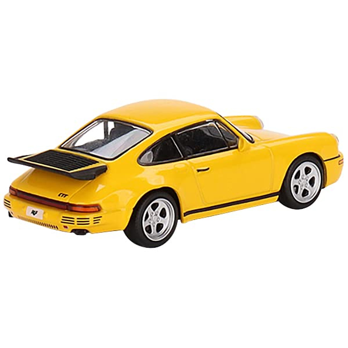 1987 RUF CTR Blossom Yellow with Black Stripes Limited Edition to 3000 Pieces Worldwide 1/64 Diecast Model Car by True Scale Miniatures MGT00419