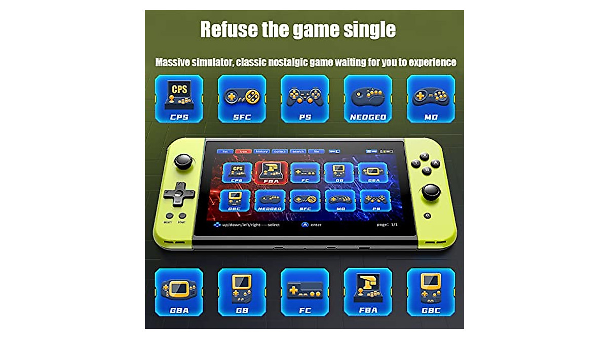 LIMKOO X70 Handheld Game Console - 8000 Games