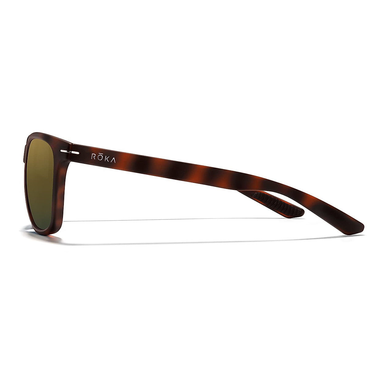 ROKA HALSEY Performance Sunglasses Designed for Sport for Men and Women - Matte Root Beer Frame - Bronze (Polarized) Lens
