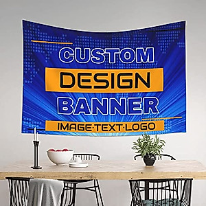 Custom Banner for Birthday Party Backdrop Home Customized Personalized for Tapestry Banners Picture Decoration Customize Backdrop with Image Design Your Own Logo Picture Photo Text