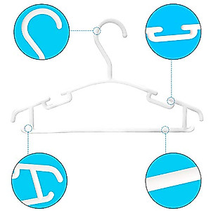 GoodtoU Baby Hangers Kids Hanger Plastic Toddler Hangers Childrens Infant White Hangers 80 Pack