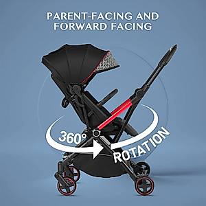 RoyalBaby Lightweight Baby Stroller w/ Compact Fold Travel Stroller Design, Plane-Friendly Stroller for Toddlers & Infants, Oversize Canopy & Visor