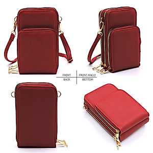 MIZUBA Small Crossbody Cell Phone Purse Mini Messenger Shoulder Bag Crossbody Wallet with Credit Card Slots (A-Leopard)