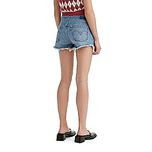 Levi's Women's 501 Ripped Waist Shorts, (New) Indigo Stonewash, 28