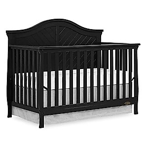 Dream On Me Kaylin 5-in-1 Convertible Crib in Black, Greenguard Gold Certified , 56x31x47 Inch (Pack of 1)