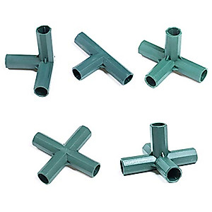 SANGDA Gardening Frame Connector, 30 Pcs 16mm Plastic Greenhouse Frame Furniture Connectors Plant Stakes Fencing Pipe Joint for Flower Stands and Greenhouse Frames Construction
