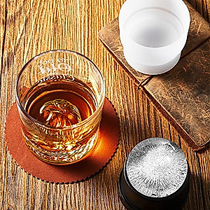 Whiskey Gift for Men - I'm Not Old Just Classic, Unique Eagle Pattern Whiskey Glasses With 2.5" Large Ice Ball Maker Mold, Mens Retirement Gifts Dad Birthday Gifts from Wife Daughter Son Kids