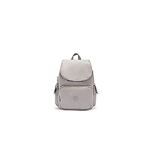 Kipling Women's City Pack Backpack, All-Day Versatile Daypack, Grey Gris, 10.5" L x 14.5" H x 6.75" D